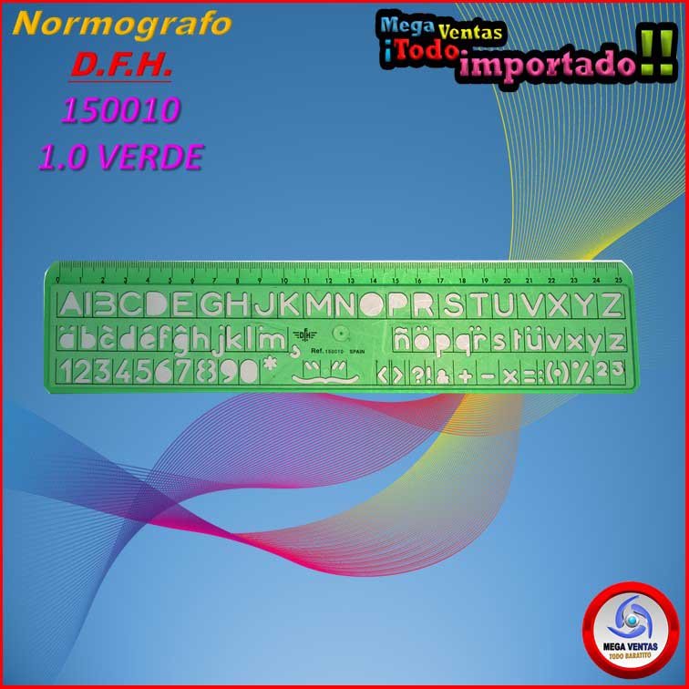 NORMOGRAFO D.F.H. 150010 1.0 VERDE - Megaventas MCM
