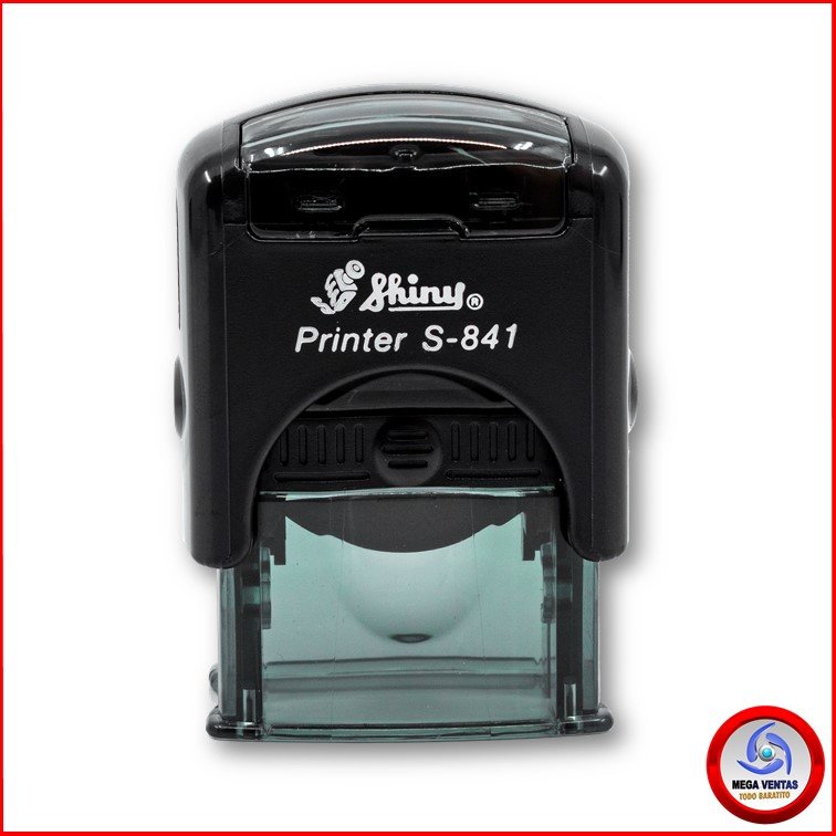 🟣 SELLO SHINY S-841 10X26mm NEGRO/ALMOHADILLA AZUL - Megaventas MCM 🟣