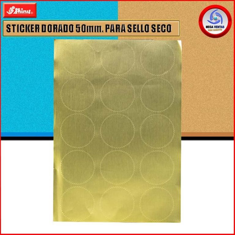 🟣 STICKER DORADO 41mm. SHINY SELLO SECO - 🟣
