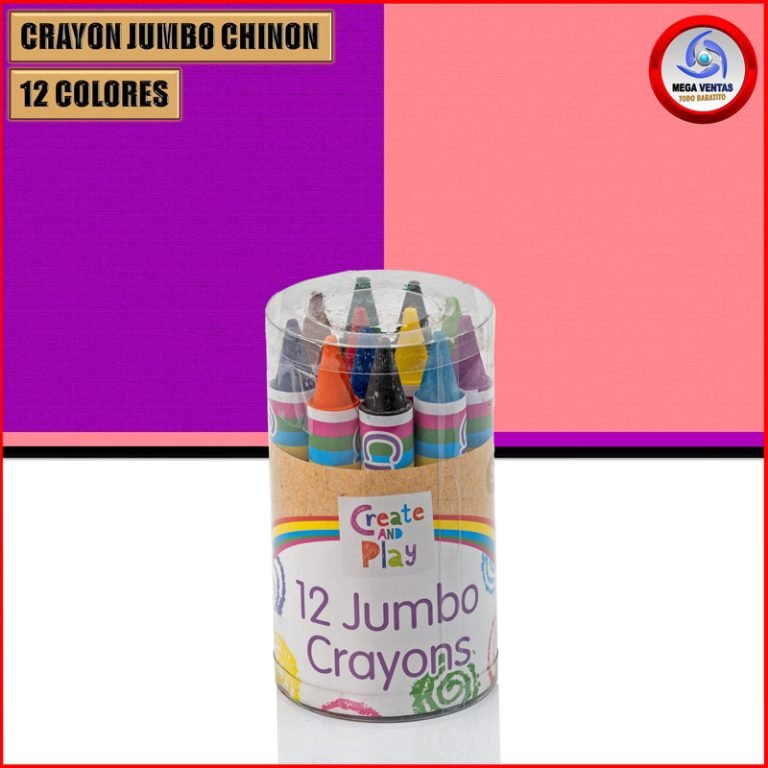 CRAYON JUMBO 12 COLORES - Megaventas MCM