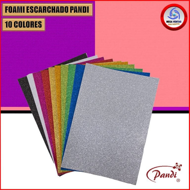 FOAMI ESCARCHADO PANDI 10 COLORES - Megaventas MCM
