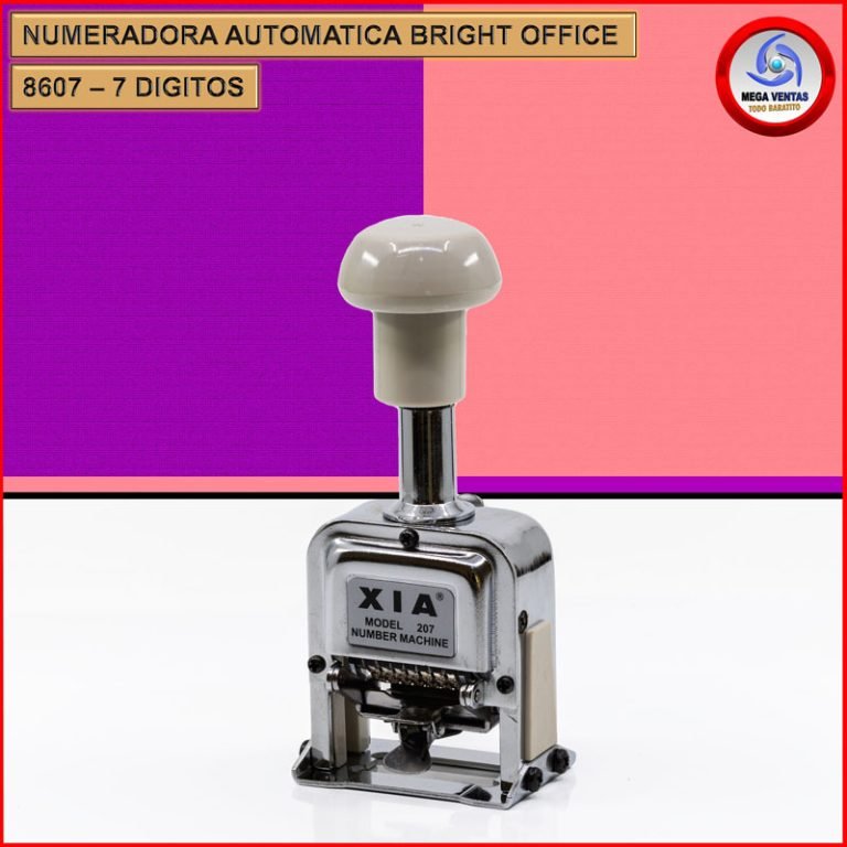 NUMERADORA AUTOMATICA BRIGHT OFFICE 8607 - 7 DIG. - Megaventas MCM