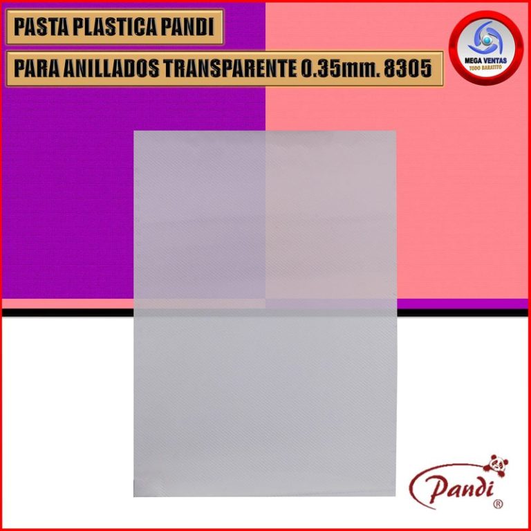 PASTA ANILLADOS A4 PANDI TRANSPARENTE - Megaventas MCM