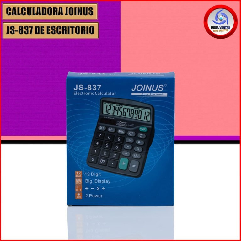 CALCULADORA JOINUS JS-837 DE ESCRITORIO - Megaventas MCM