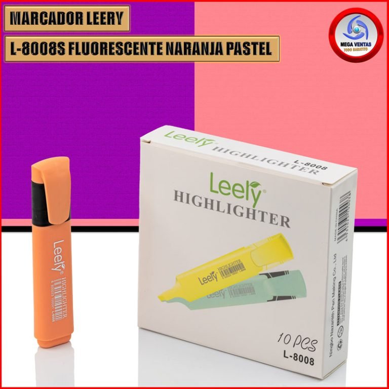 MARCADOR LEERY L-8008S FLUORESCENTE NARANJA - Megaventas MCM