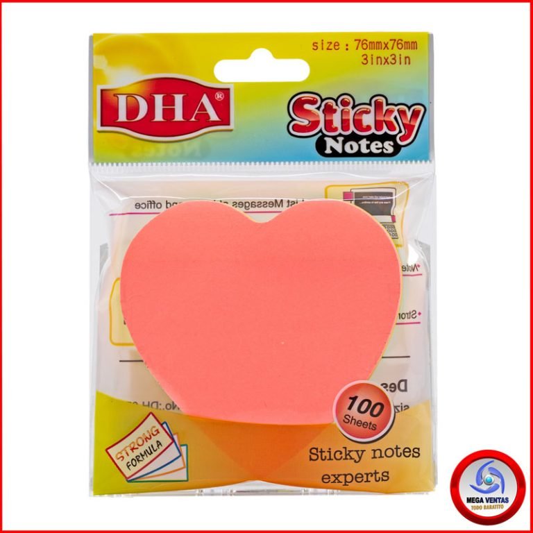 NOTITAS ADHESIVAS DHA DH-9729 5 COLORES - CORAZON